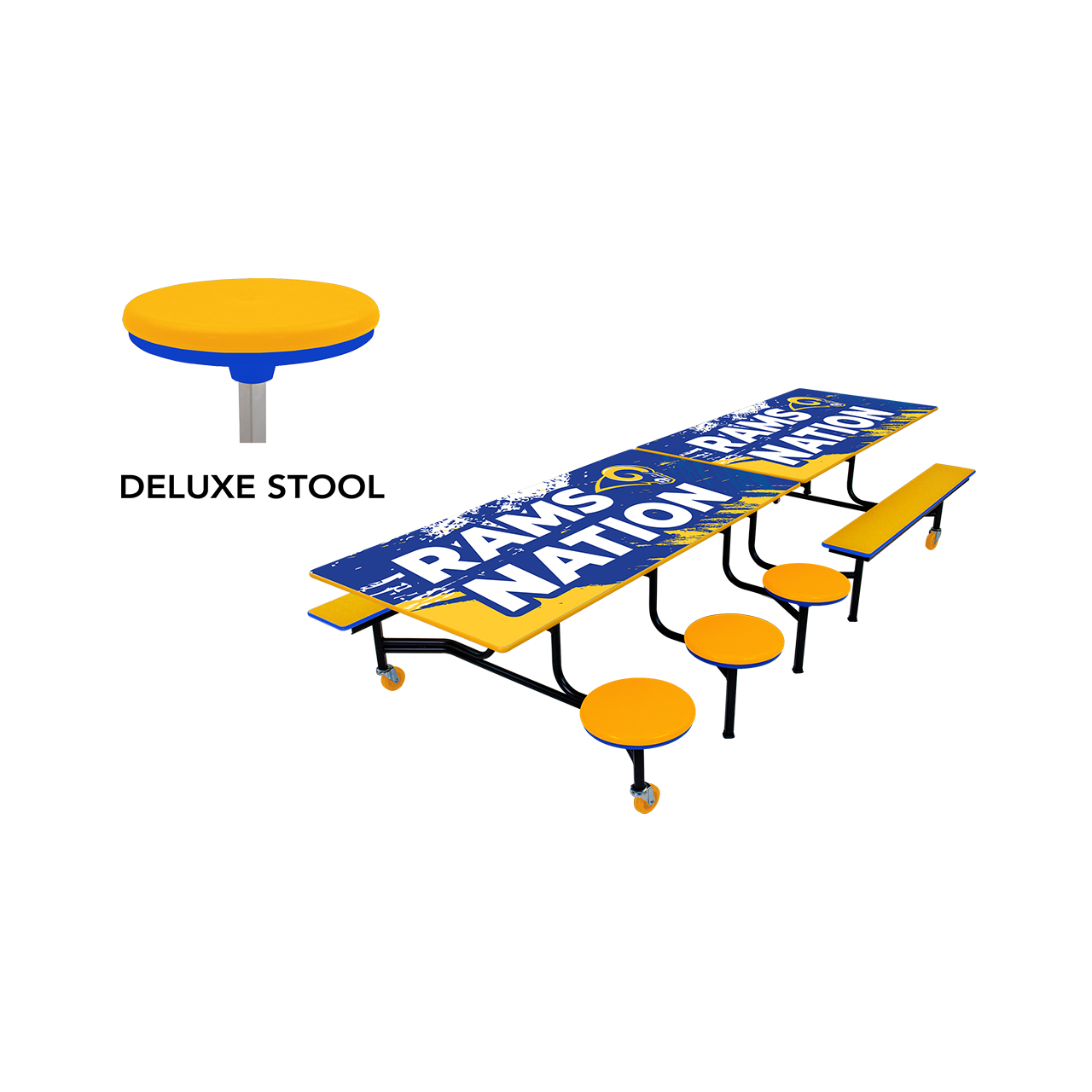 Mobile Stool and Bench Tables - Rectangle | AmTab | Modern Popular Fun