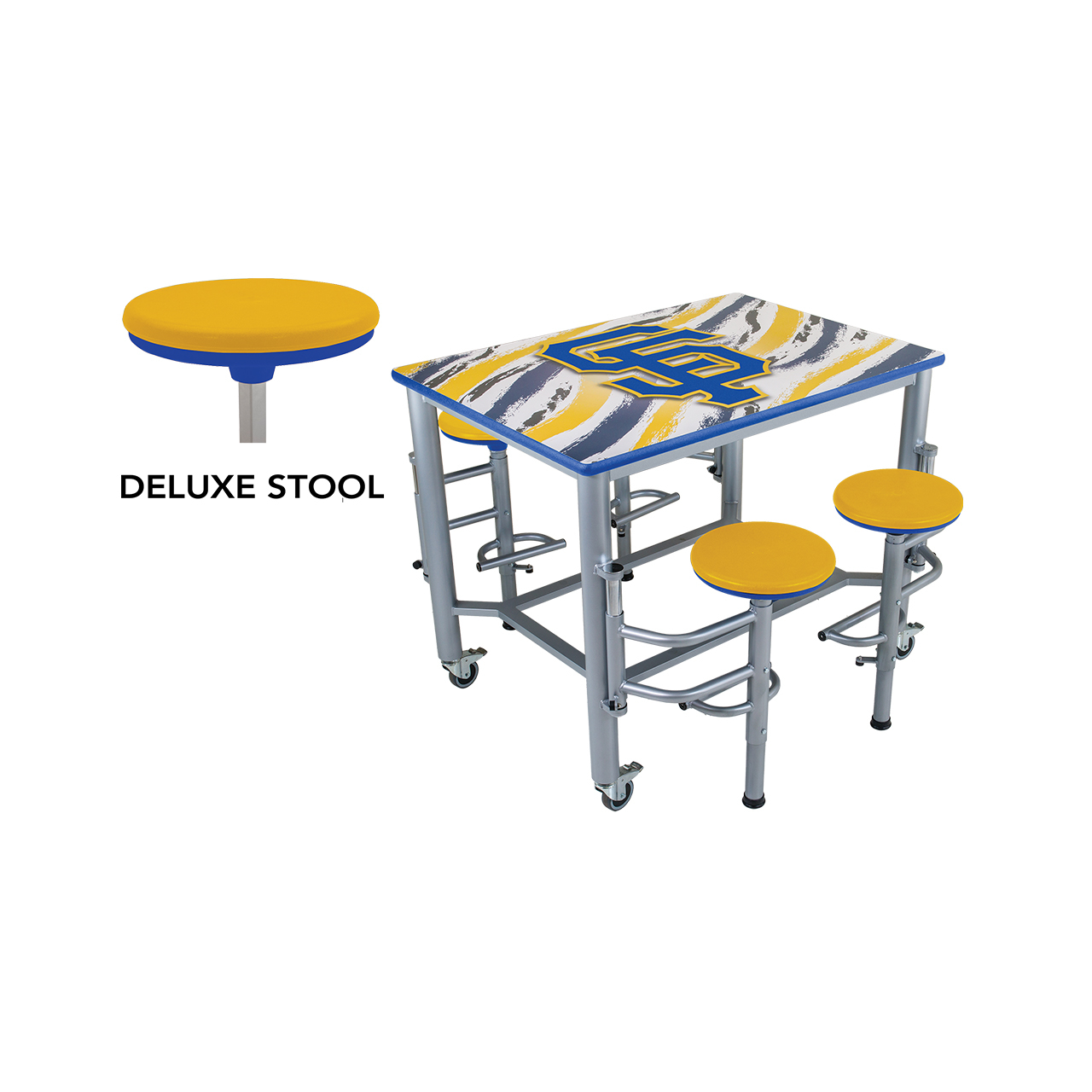 Mobile Stool Table - Group Collaboration | AmTab | Modern Popular Fun