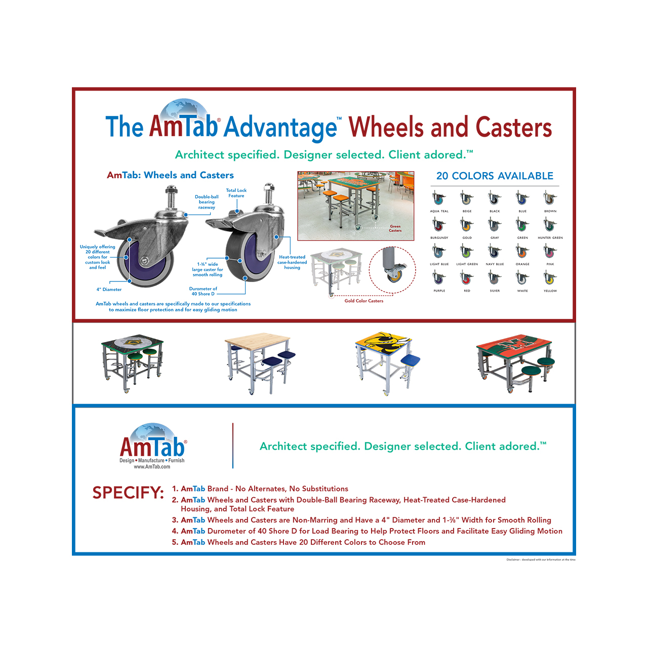 Mobile Stool Table - Group Collaboration | AmTab | Modern Popular Fun