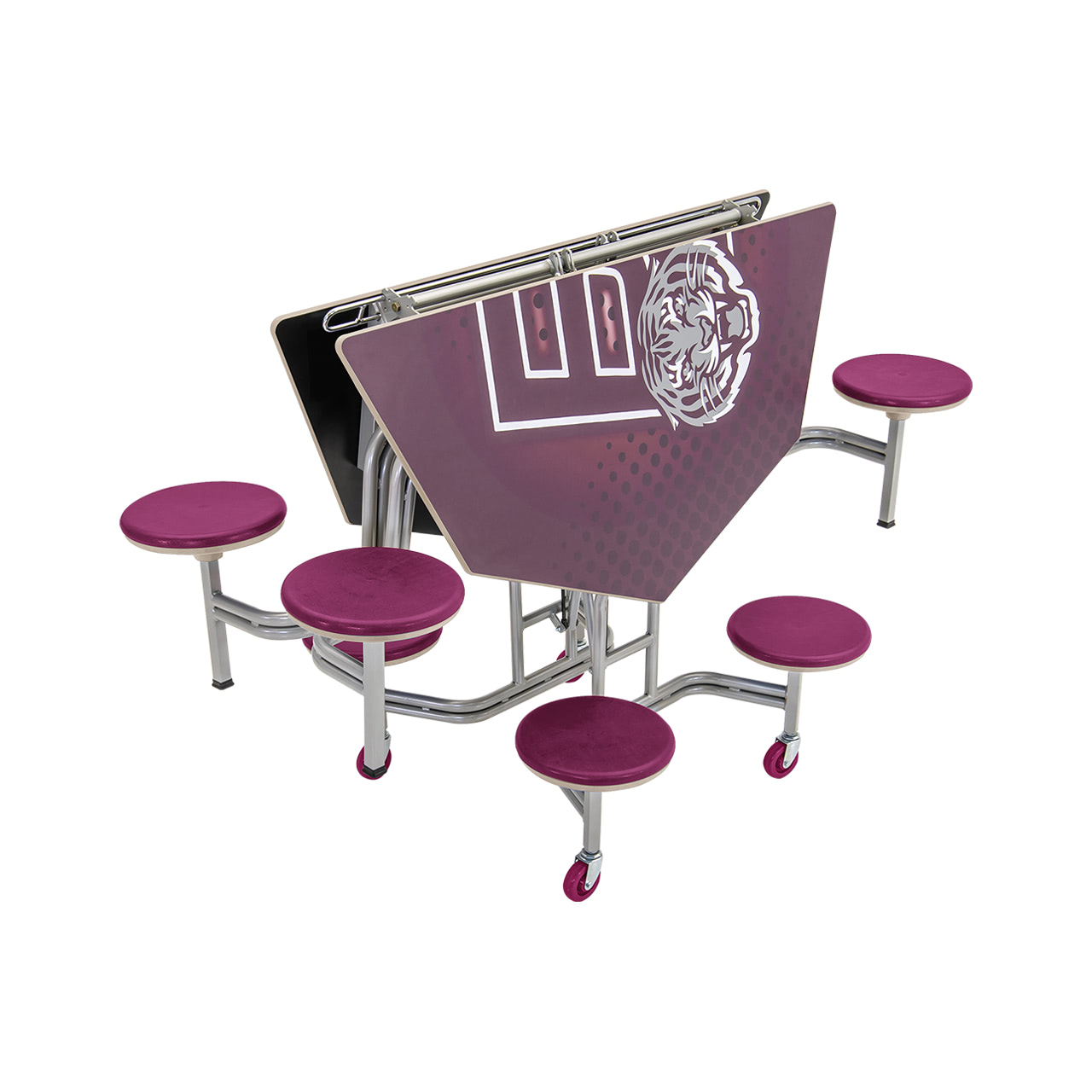 Mobile Stool Table - Octagon | AmTab | Modern Popular Fun