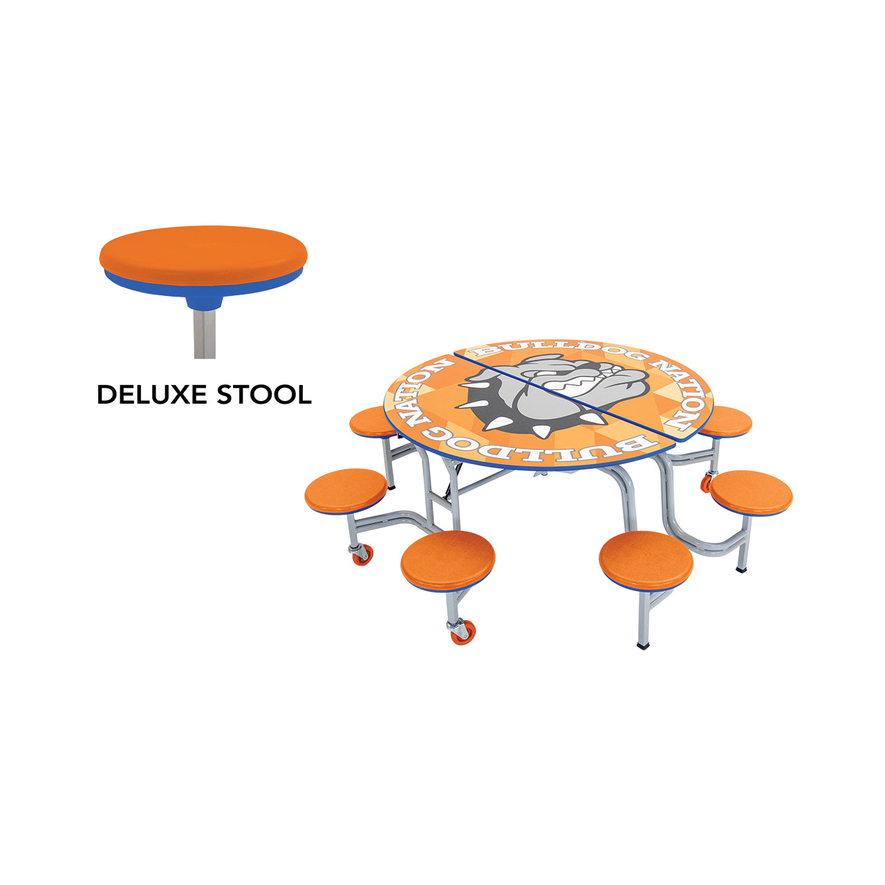 Mobile Stool Table - Round | AmTab | Modern Popular Fun