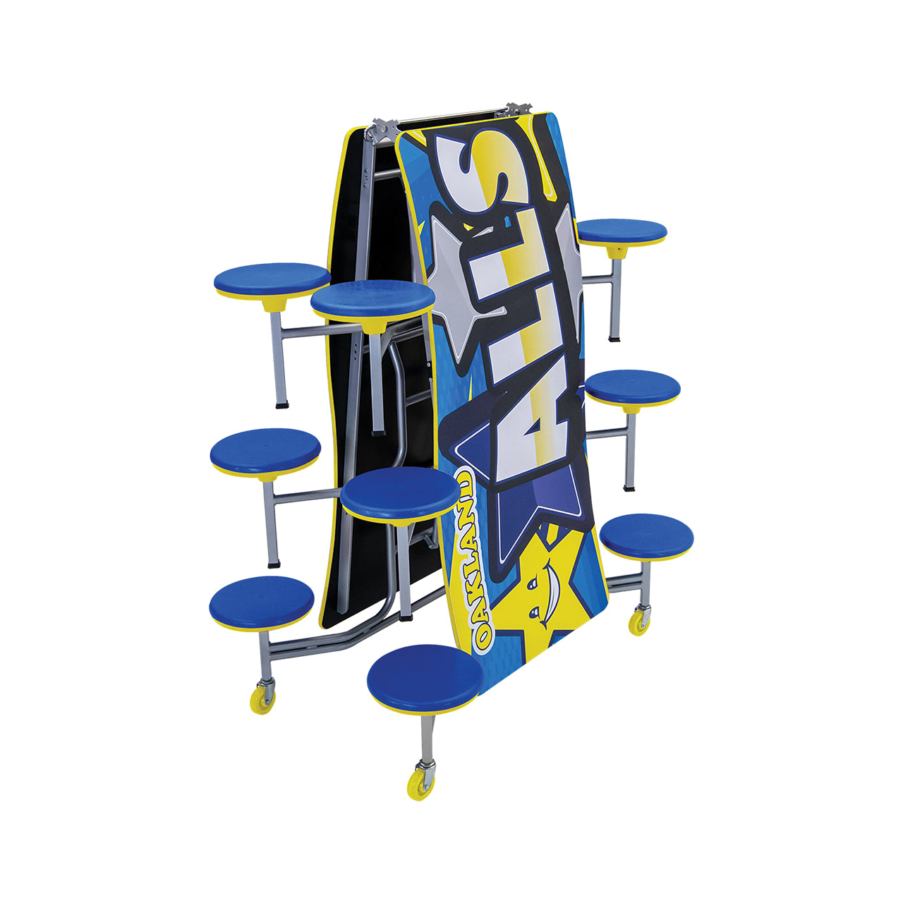 Mobile Stool Table Ocean Waves | AmTab | Modern Popular Fun