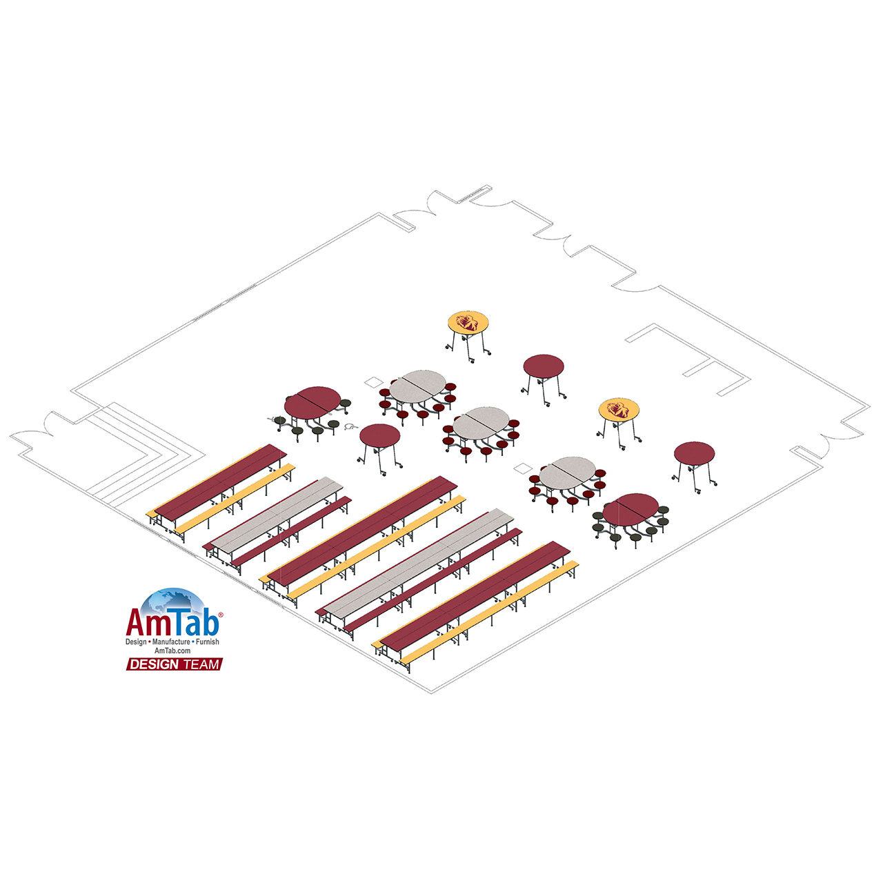 Mobile Convertible Bench | AmTab | Modern Popular Fun