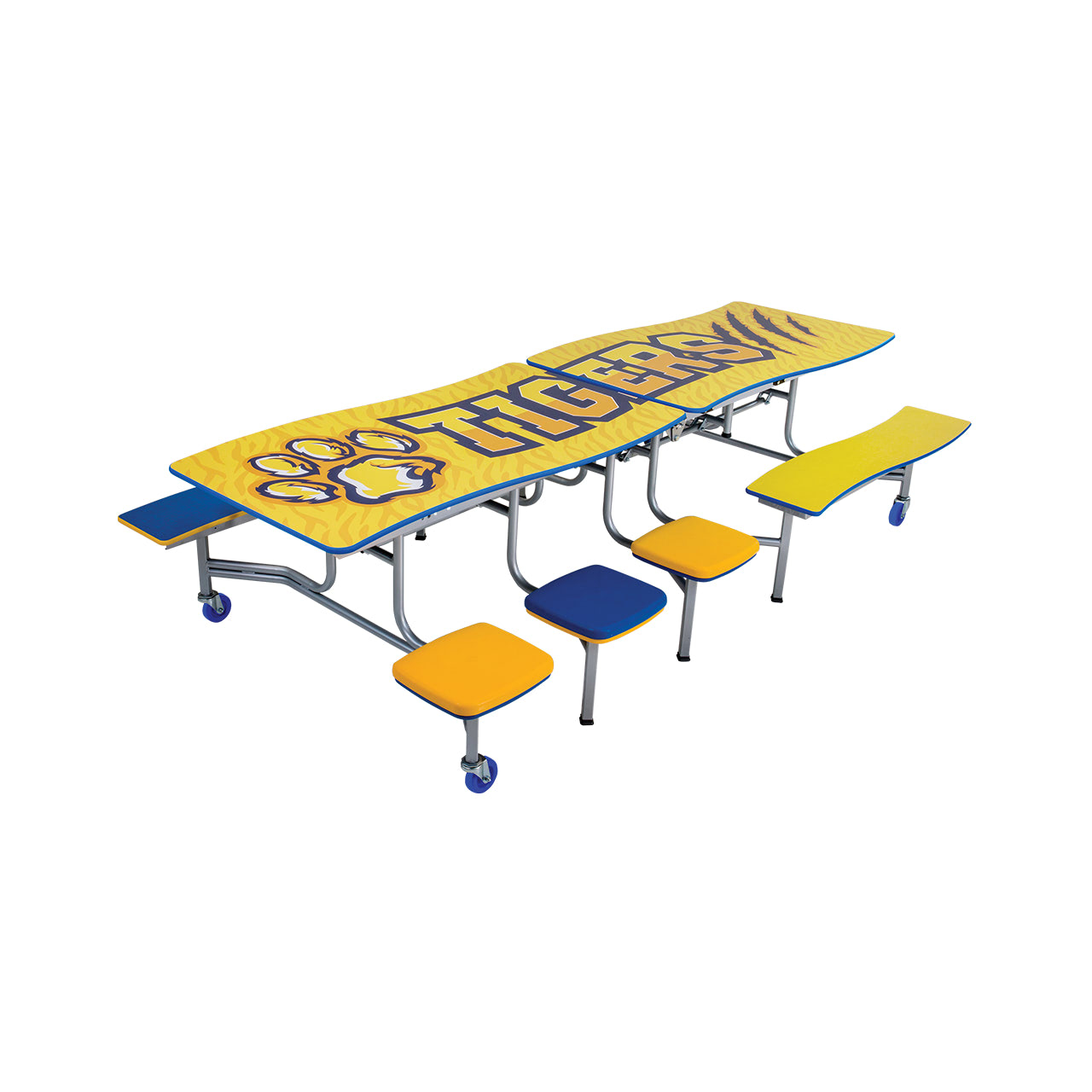Mobile Stool and Bench Tables - Ocean Waves | AmTab | Modern Popular Fun