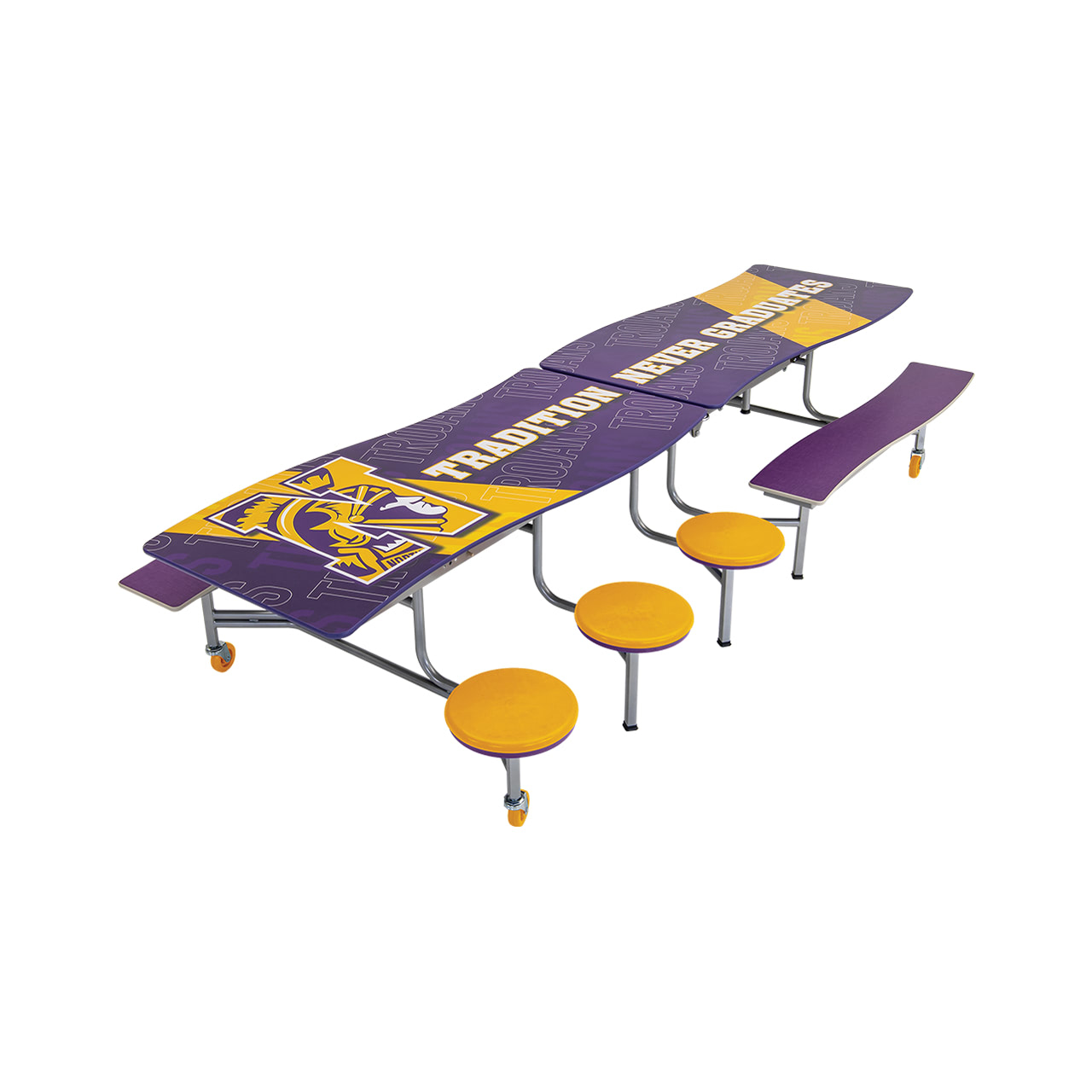 Mobile Stool and Bench Tables - Ocean Waves | AmTab | Modern Popular Fun