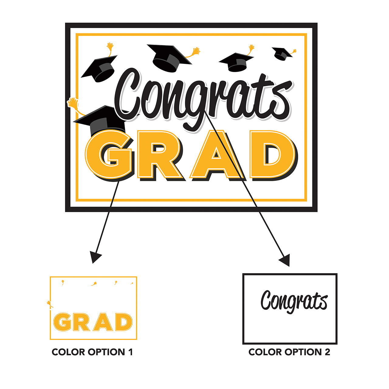 Yard Signs - Congrats Grad | AmTab | Modern Popular Fun