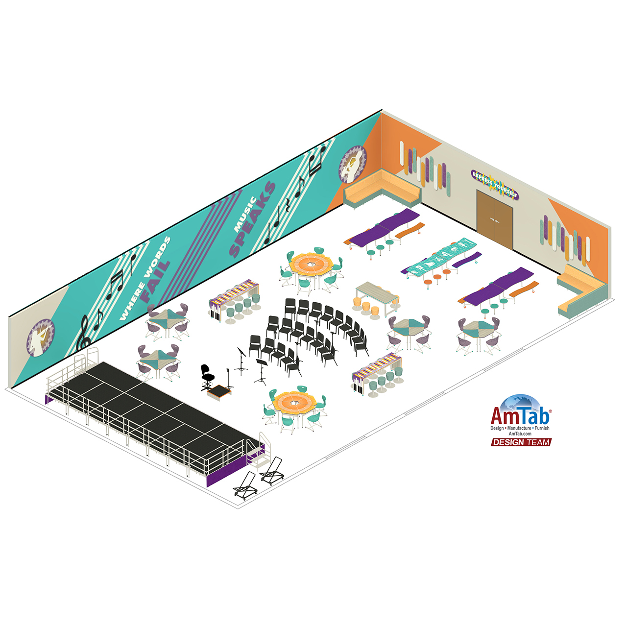 Arc Wing Desk | AmTab | Modern Popular Fun