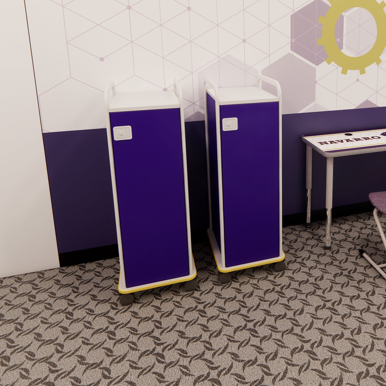 Mobile Shelving and Storage - Single - Door Front with 11 Totes | AmTab ...