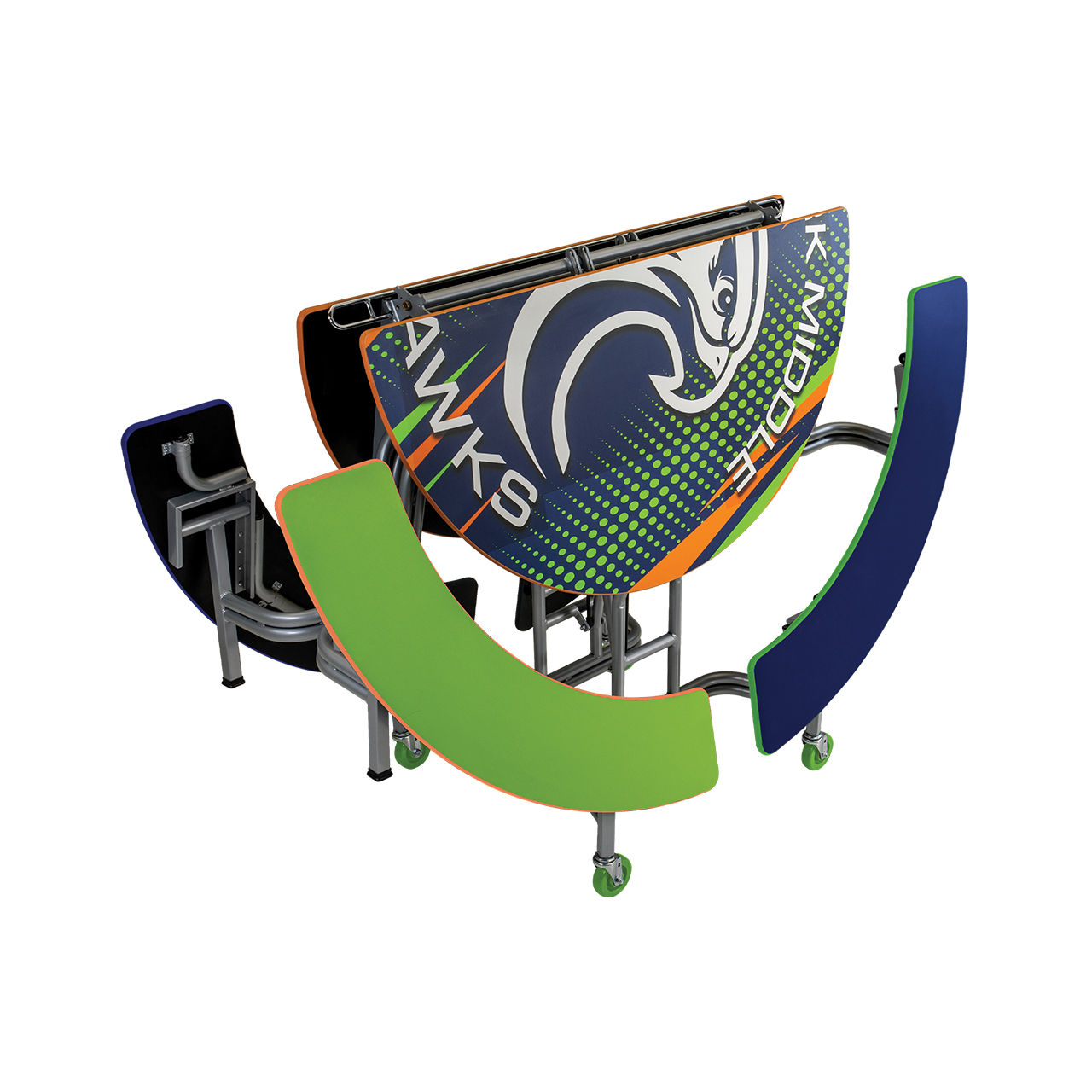 Mobile Bench Table - Round | AmTab | Modern Popular Fun