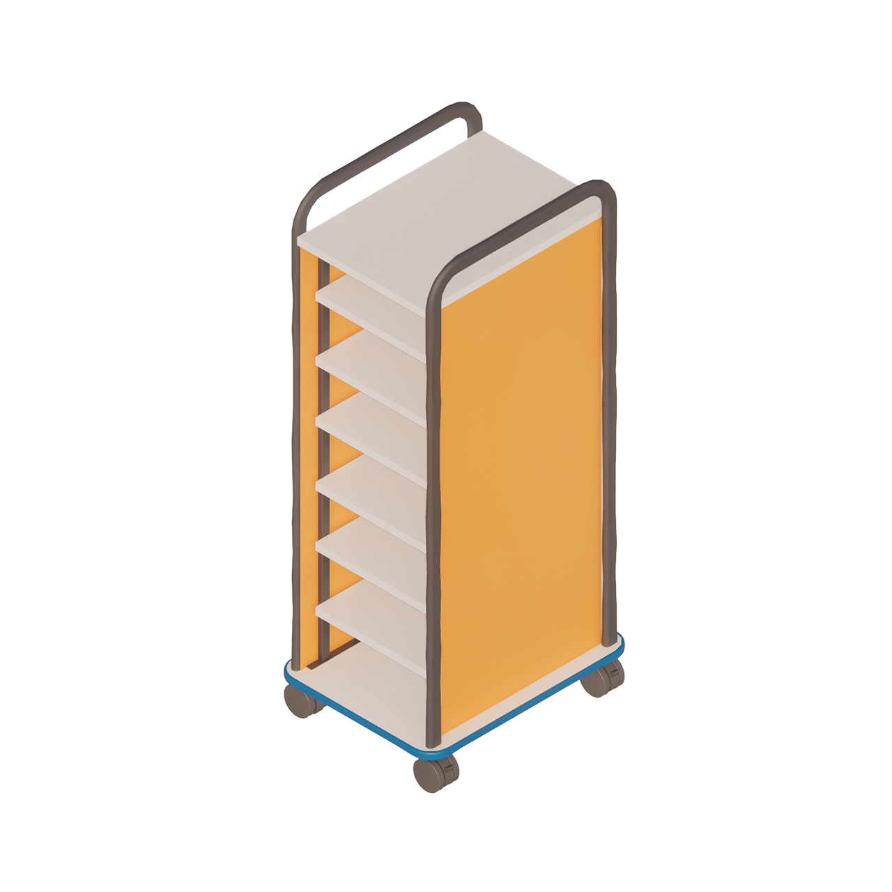 Mobile Shelving and Storage - Single - Open Front with 6 Shelves ...