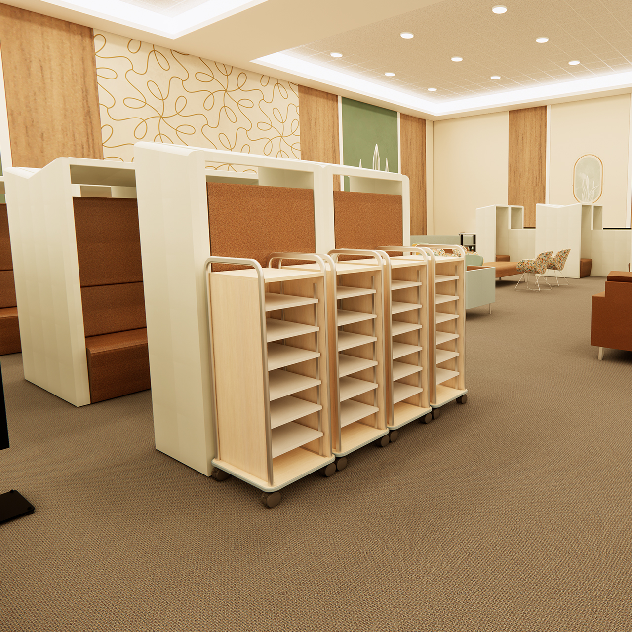 Mobile Shelving and Storage - Single - Open Front with 6 Shelves ...