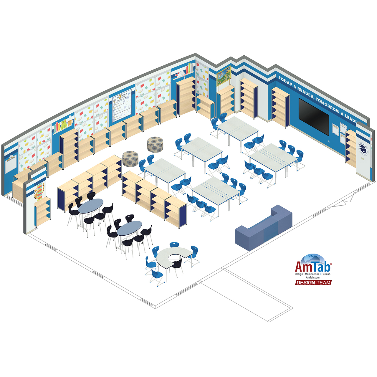 Social Table - Rectangle | AmTab | Modern Popular Fun