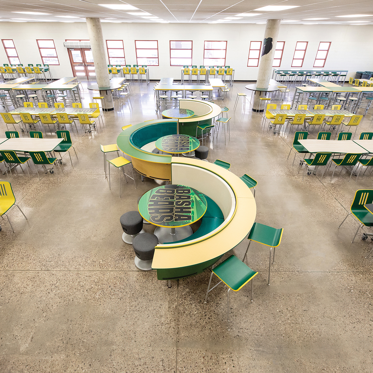 Mobile Booth Seating - Half Round | AmTab | Modern Popular Fun