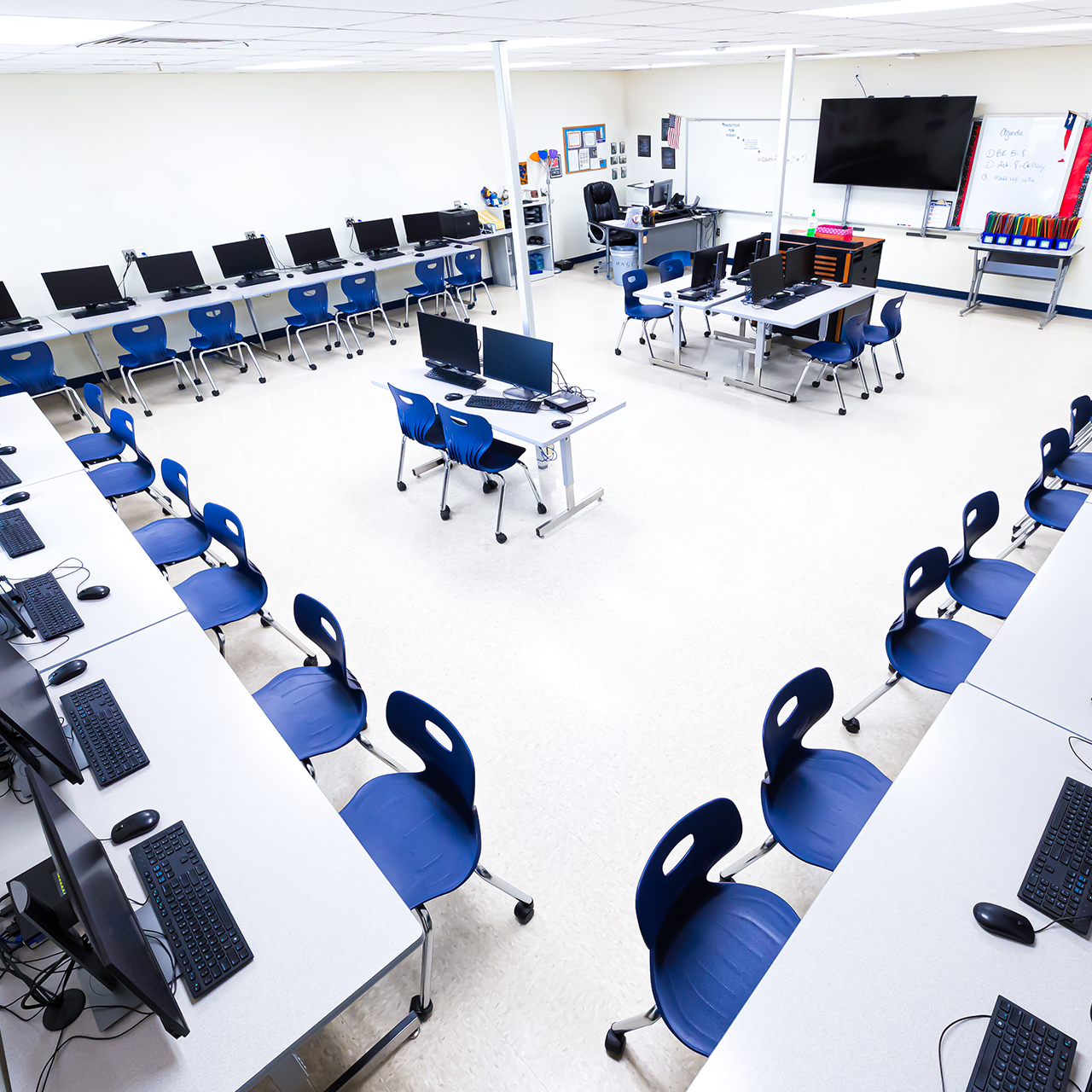 Computer and Technology Table - Wire Management | AmTab | Modern ...